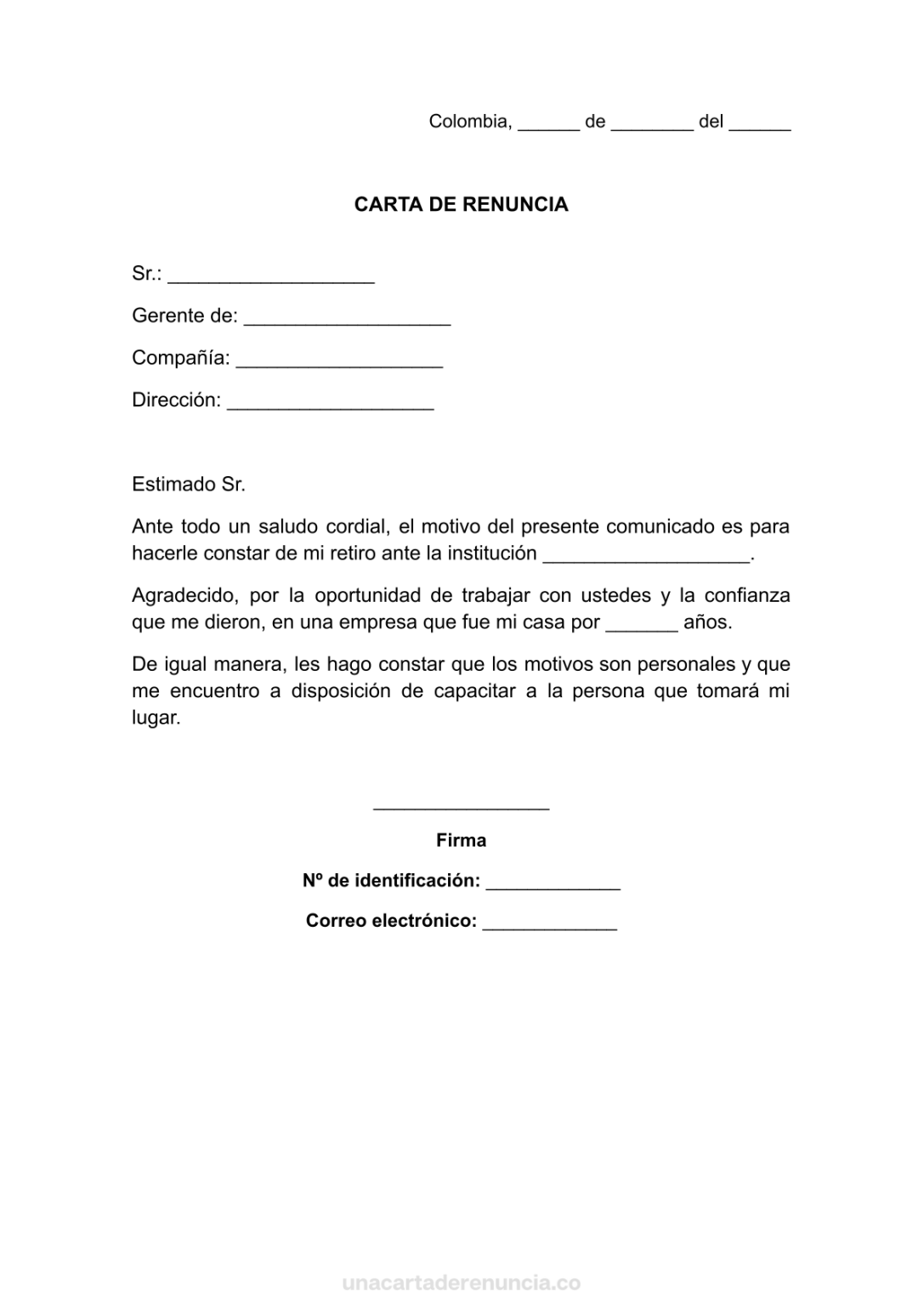 бђ Carta De Renuncia Laboral Sencilla Ejemplos пёџ